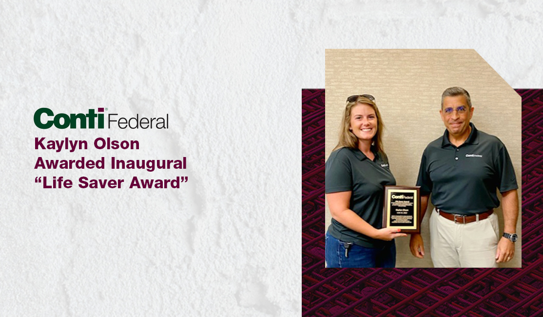 Kaylyn Olson Awarded Inaugural Life Saver Award - Conti Federal