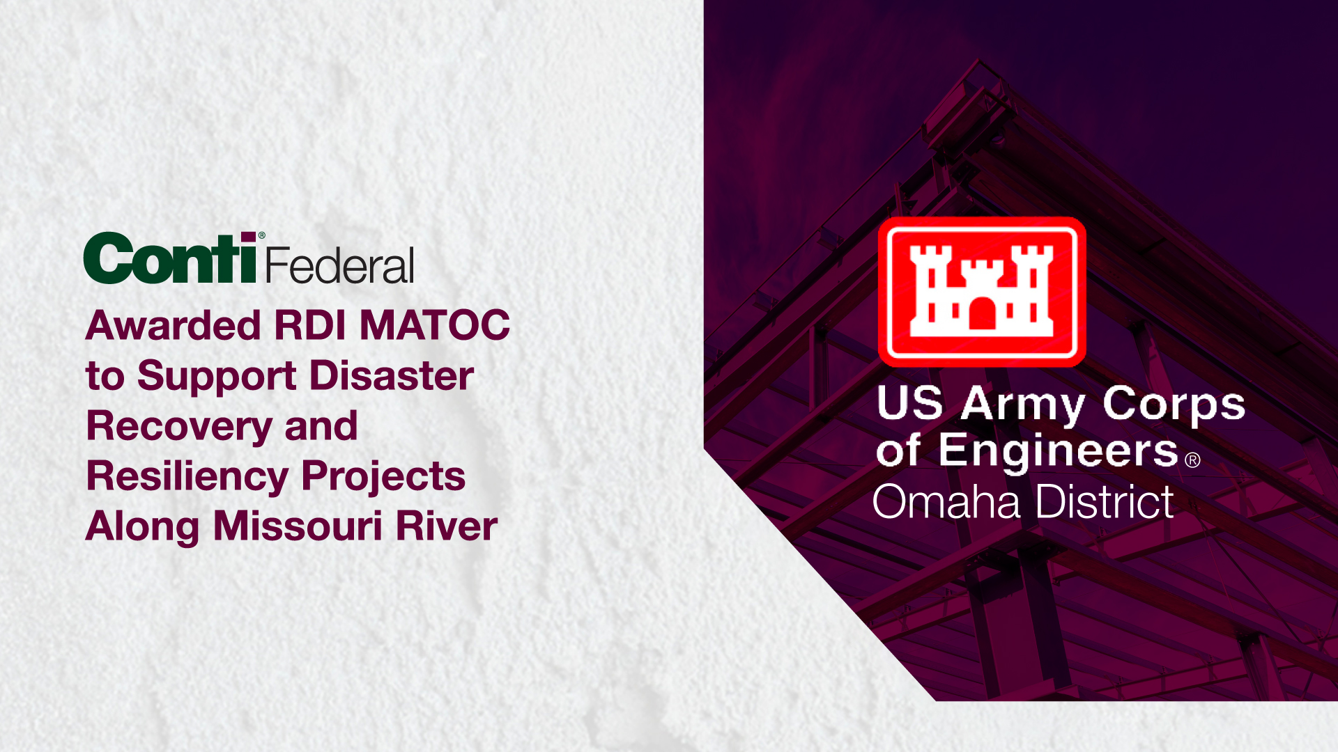 Conti Federal Wins RDI MATOC for Disaster Recovery Projects