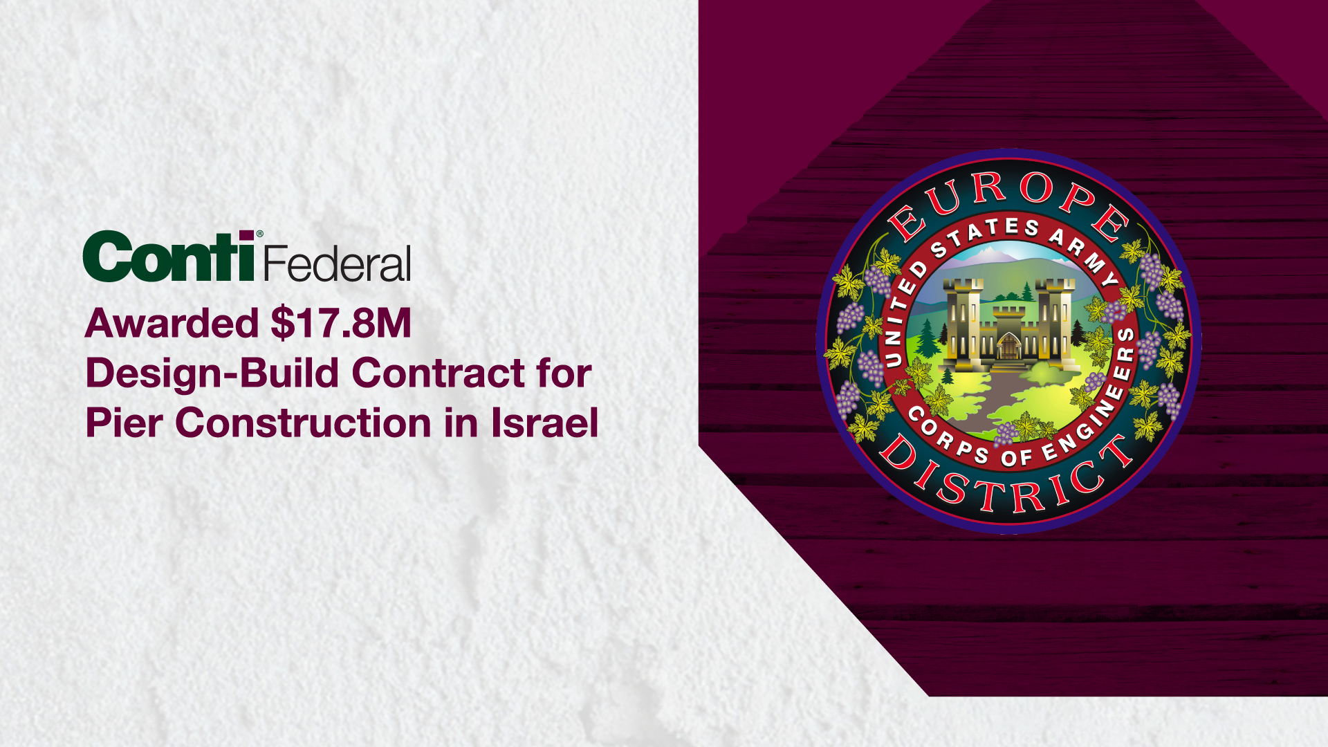 Conti Federal Wins $17.8M Contract for Pier Construction in Israel